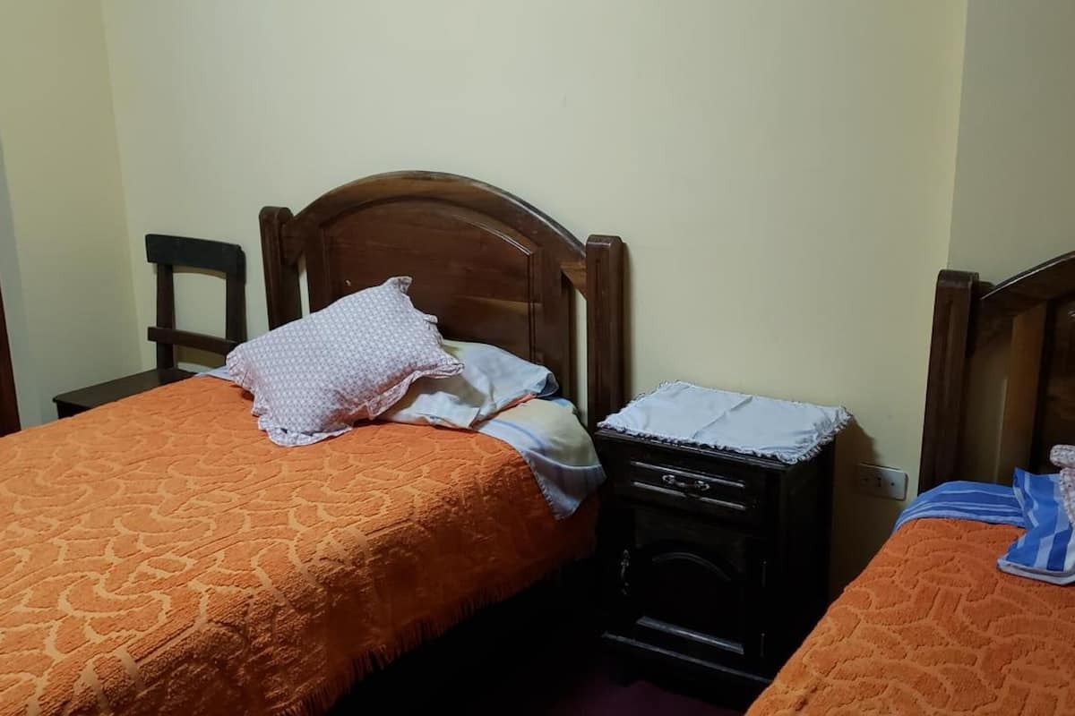 Quarto Twin, casa de banho anexa | Cortinas/cortinados opacos, quartos insonorizados, Wi-fi grátis
