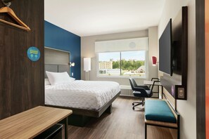 Quarto, 1 cama king-size | Secretária, secretária adequada para computadores portáteis