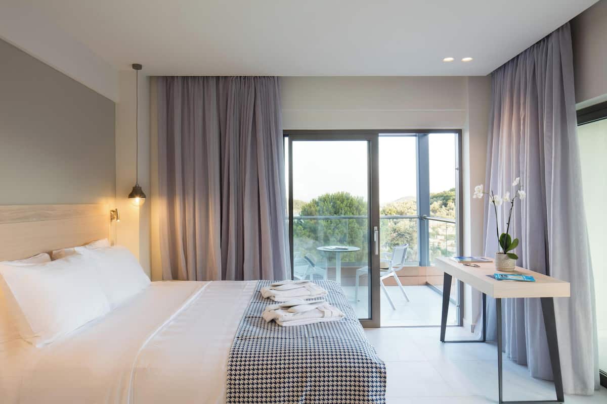 Quarto casal premium, sacada | Roupas de cama de algodão egípcio, roupas de cama premium
