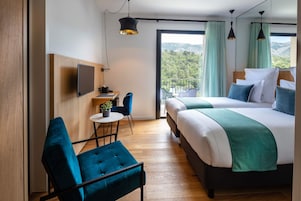 Quarto Superior, varanda | Roupa de alta qualidade, cofre no quarto 