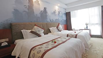 Quarto Deluxe, 2 camas individuais, não fumadores | Roupa de cama fornecida