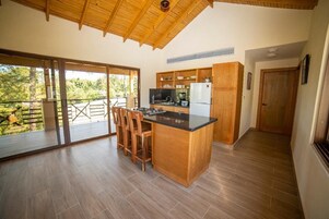 The Lodge III | Cozinha privada | Um frigorífico, um micro-ondas, um forno, uma placa de cozinha