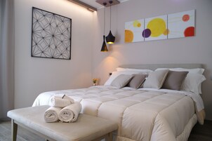Apartamento, 1 quarto (Peonia) | Roupa de alta qualidade, edredões de penas, camas de colchão pillowtop 