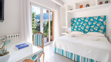 Quarto Superior, varanda (102) | 1 quarto, lençóis de algodão egípcio, roupa de alta qualidade