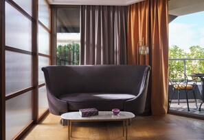 Suíte luxo (Penthouse) | Área de estar | TV LCD, escritórios