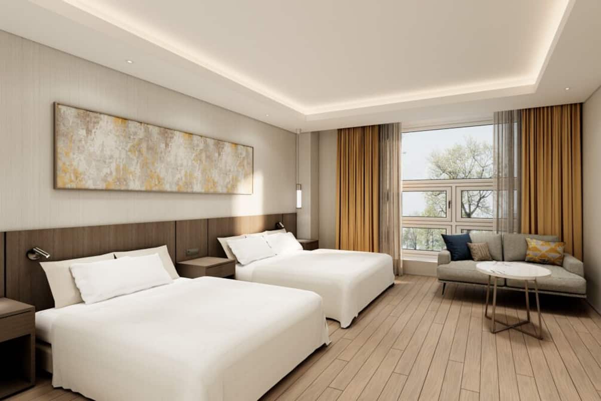 Quarto duplo luxo | Edredons de pluma, cofres nos quartos, individualmente decorados