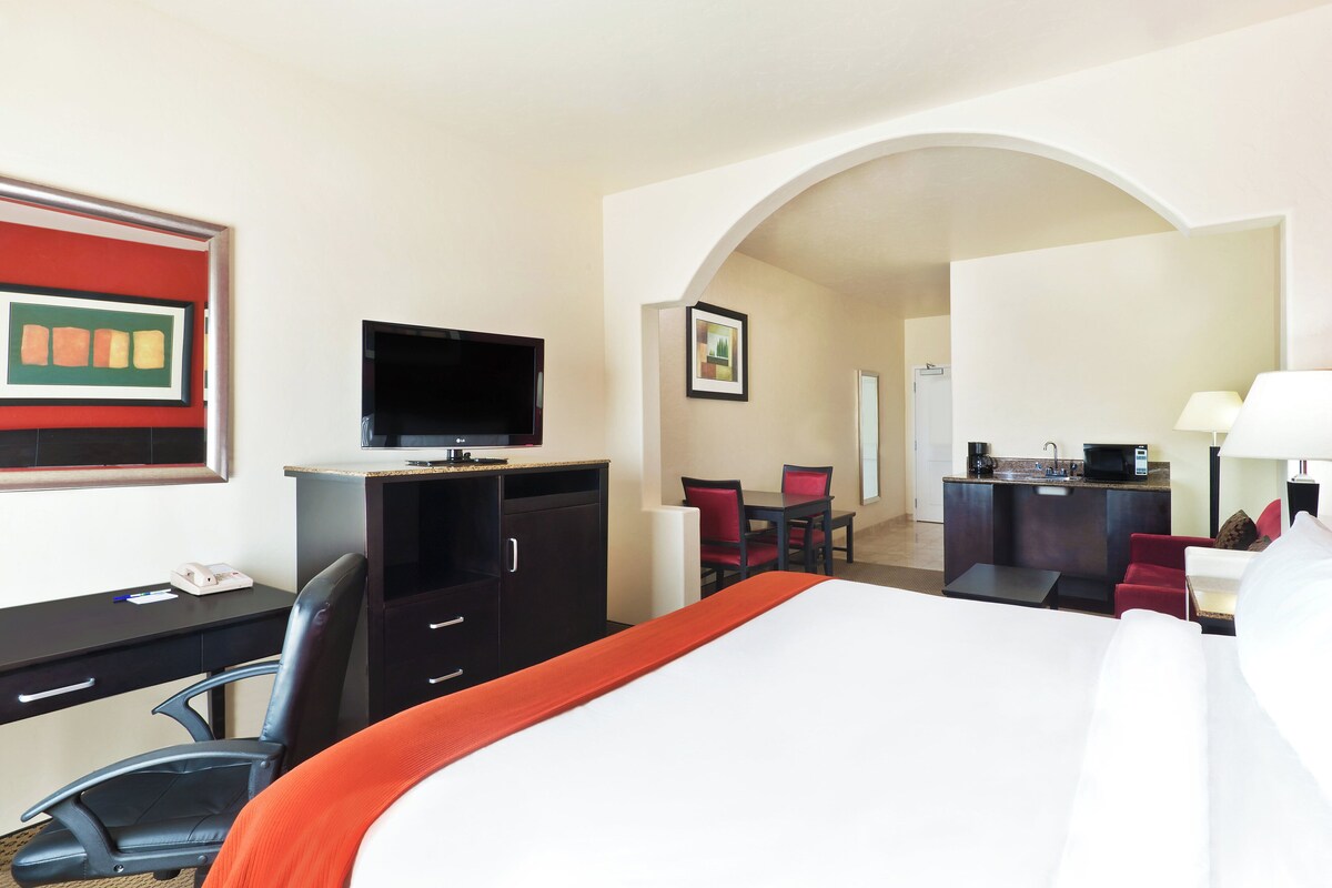 Suite, 1 cama king-size e sofá-cama, acessível (Communications) | Roupa de alta qualidade, cofre no quarto, secretária 