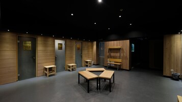 Sauna seca, banheira de hidromassagem, banho turco/hammam