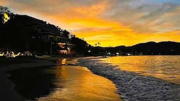 Na praia