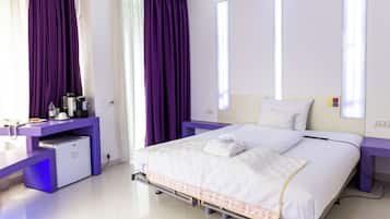 Quarto Deluxe | Roupa hipoalergénica, camas de colchão viscoelástico