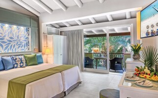 Quarto Duplo Superior, terraço, vista para o jardim | Roupa de alta qualidade, minibar, cofre no quarto 