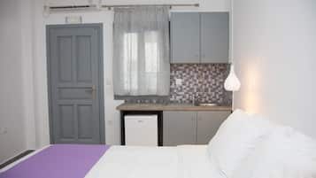 Estúdio, 1 quarto | Cofre no quarto, Wi-fi grátis, roupa de cama fornecida