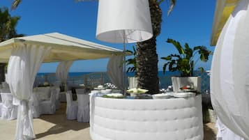 Espaço exterior para banquetes