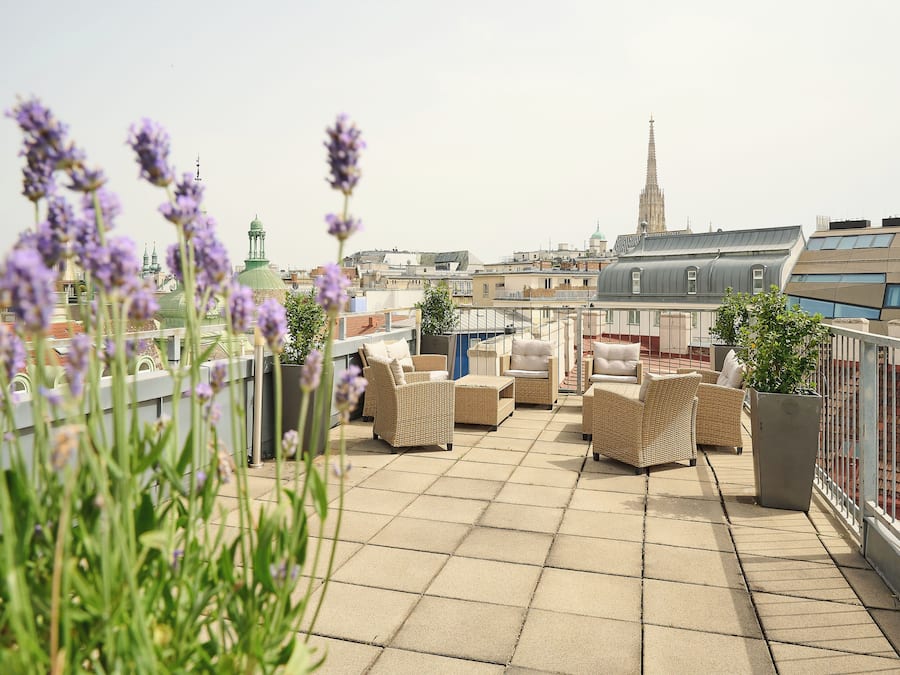 Terraço no piso superior
