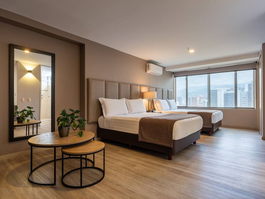 Quarto Twin Standard, 1 cama individual (Superior Apartment Twin Bed) | Roupa de alta qualidade, camas de colchão viscoelástico