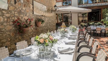 Espaço exterior para banquetes