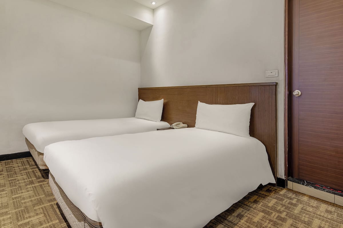 Quarto Twin Standard, sem janelas | Cortinas/cortinados opacos, quartos insonorizados