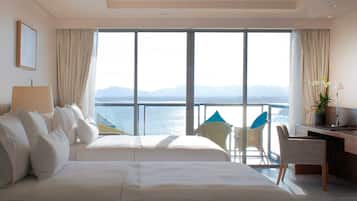 Quarto, 2 camas de casal, para não fumantes, de frente para o oceano (View) | 1 quarto, roupas de cama premium, edredons de pluma, frigobar