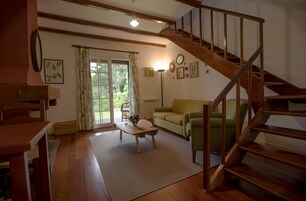 Apartamento, 1 quarto | Sala de estar | Lareira