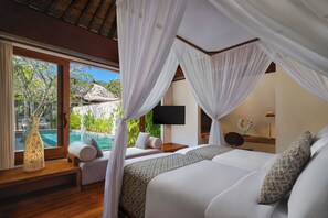 Two Bedroom Villa with Private Pool | Roupas de cama premium, frigobar (abastecido com itens grátis)