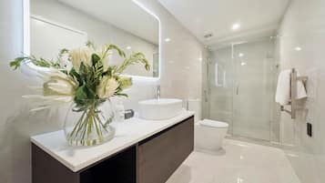 Quarto Duplo ou Twin de Luxo | Casa de banho | Um secador de cabelo (mediante pedido), toalhas fornecidas