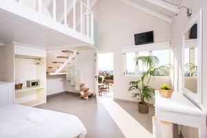 Bangalô, vista para o mar (Sunset) | Roupas de cama premium, cofres nos quartos, individualmente decorados