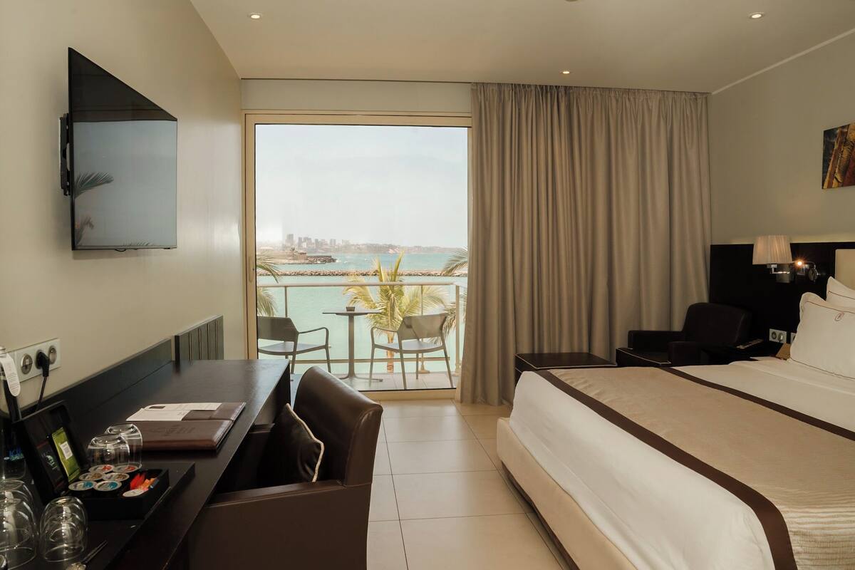 Quarto Duplo Comfort, vista para o mar | Roupa de alta qualidade, camas de colchão Select Comfort, minibar 