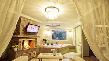 Suíte presidencial | 1 quarto, roupas de cama premium, frigobar, cofres nos quartos
