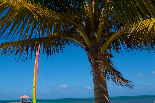Na praia, espreguiçadeiras, toalhas de praia, massagens na praia