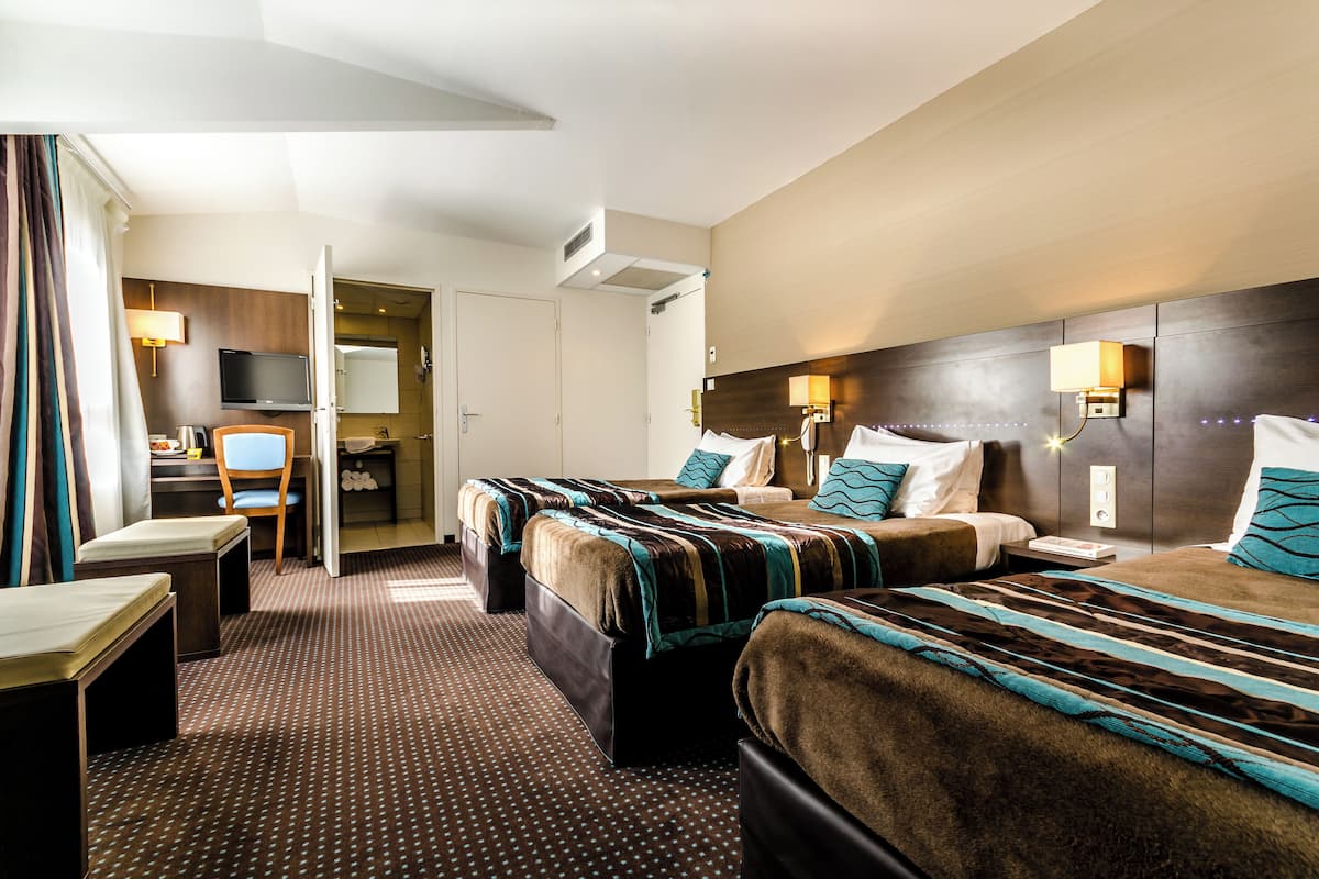 Camas Select Comfort, cofres nos quartos, escrivaninha