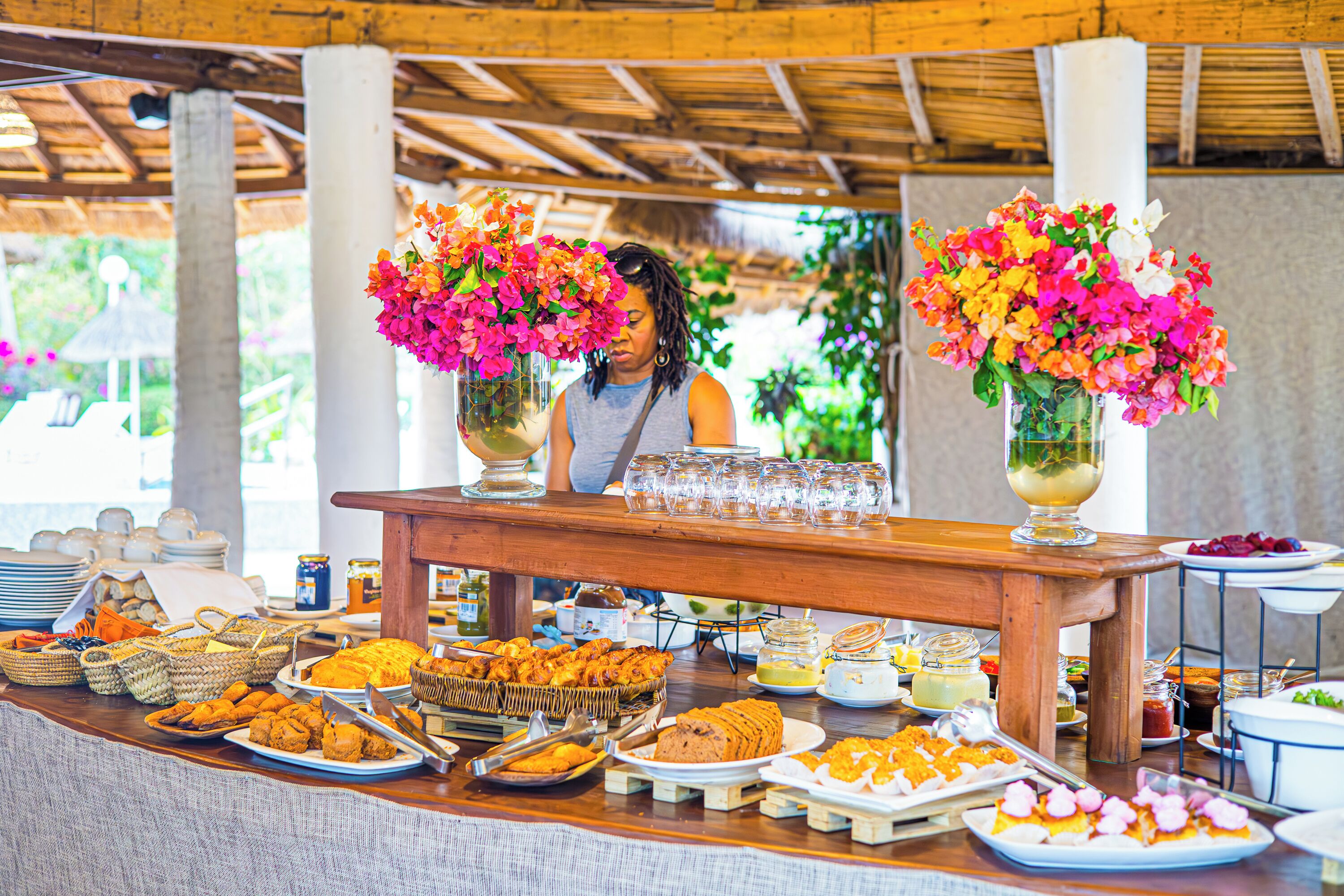 Café da manhã, almoço e jantar