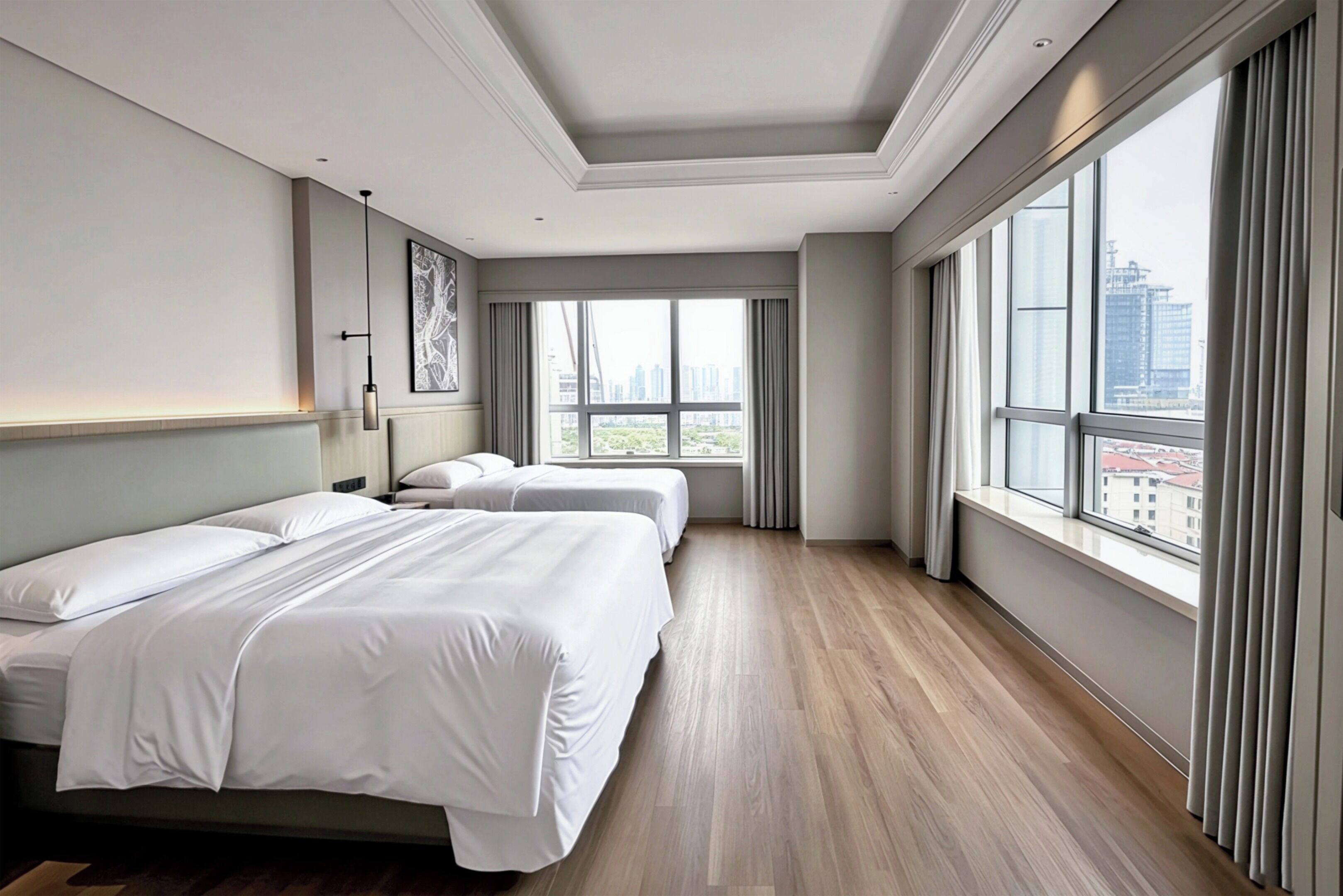 Quarto Familiar, 1 cama king-size | Minibar, cofre no quarto, secretária, cortinas/cortinados opacos 
