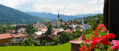 Quarto Individual, varanda, vista para a montanha | Terrenos do alojamento