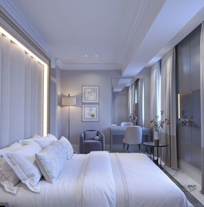 Minibar, cofre no quarto, secretária, quartos insonorizados