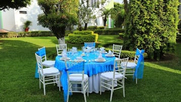 Área externa para banquete