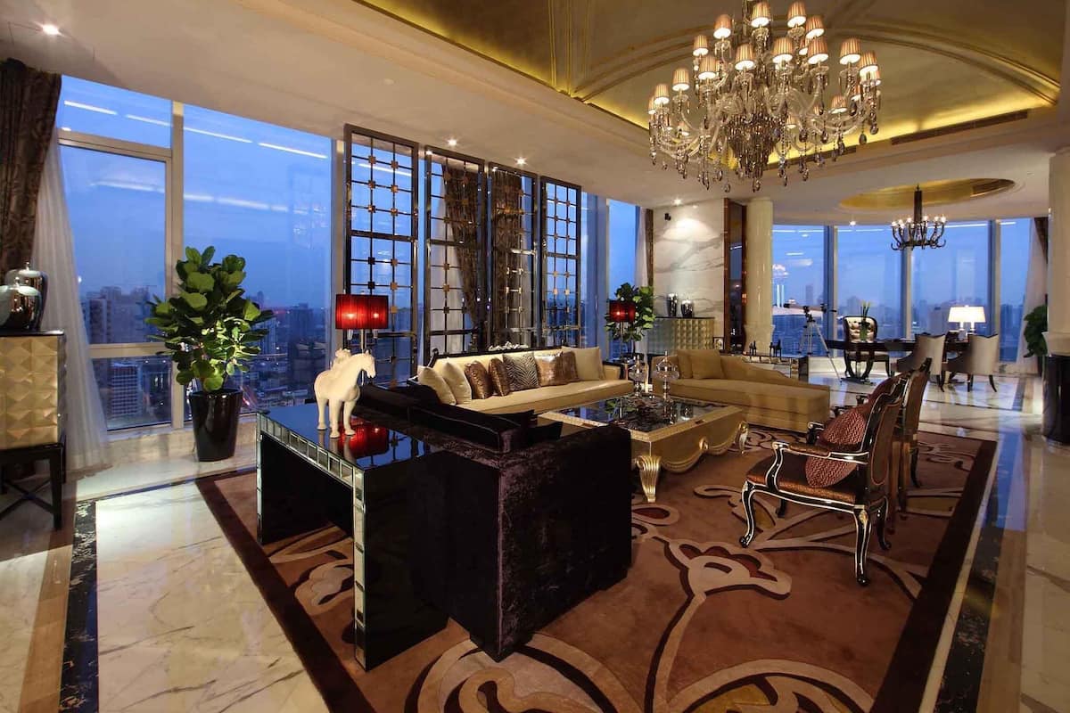 Suíte presidencial, 1 cama King | 1 quarto, roupas de cama premium, edredons de pluma, frigobar