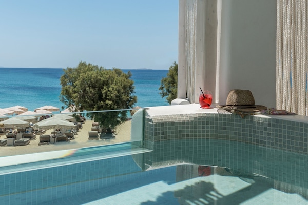 Suíte executiva, banheira de imersão, vista para o mar | Vista do quarto