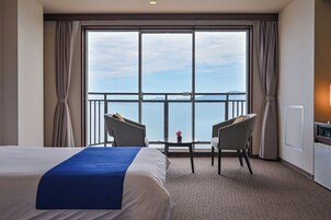 Quarto Twin, vista para o oceano | Wi-fi grátis, roupa de cama fornecida 