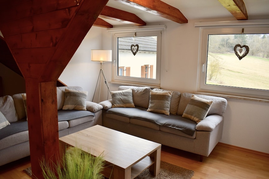 Große 90qm Ferienwohnung Mit Balkon, Kostenfreies Parken Und Wlan - Bad Lobenstein