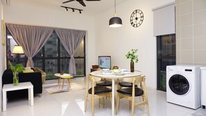 Condo design, 2 quartos, vista para o jardim (1) | Opções para refeição no quarto