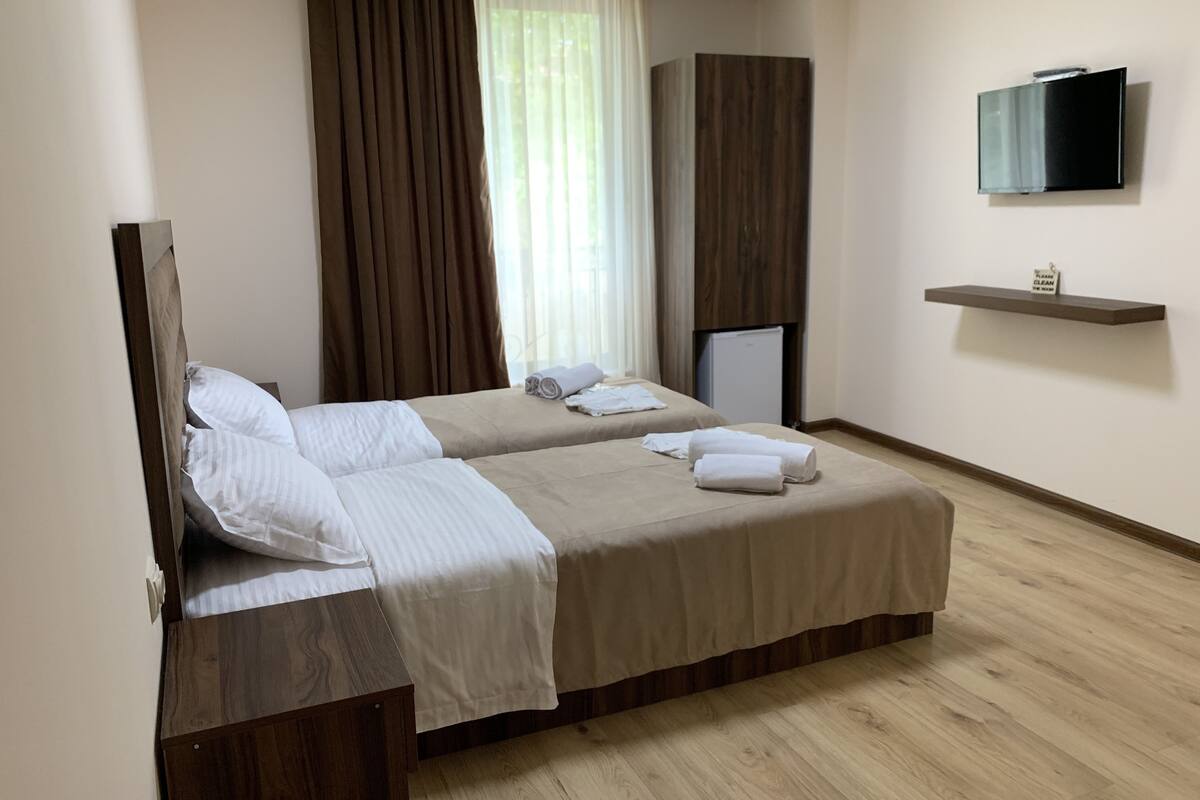 Quarto Duplo ou Twin Standard | Minibar, Wi-fi grátis, roupa de cama fornecida 
