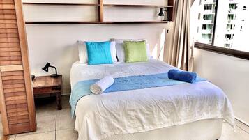 Apartamento Panorâmico | 2 quartos, roupa de alta qualidade, camas de colchão pillowtop