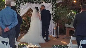 Área externa para casamento