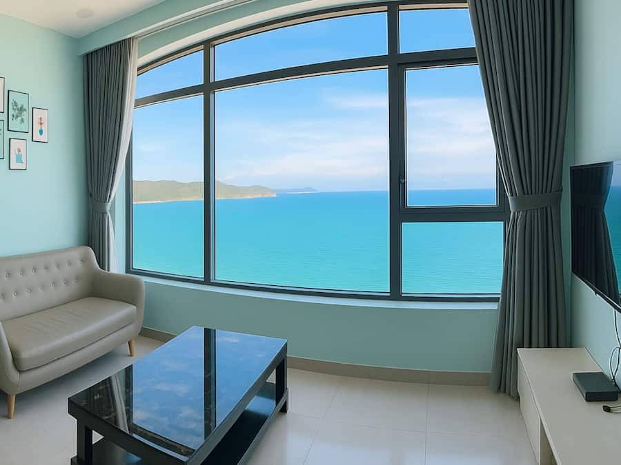 Apartamento panorâmico, 2 quartos | 2 quartos, roupas de cama premium, camas com colchões pillow-top