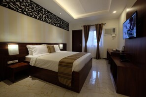 Quarto executivo (Matrimonial) | Escrivaninha, Wi-Fi de cortesia, roupa de cama