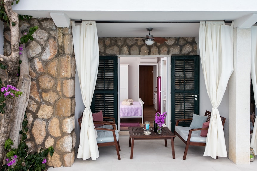 Villa Mirjana - Standard Studio-apartment Mit Terrasse Und Meerblick (Lavanda) - Kroatien