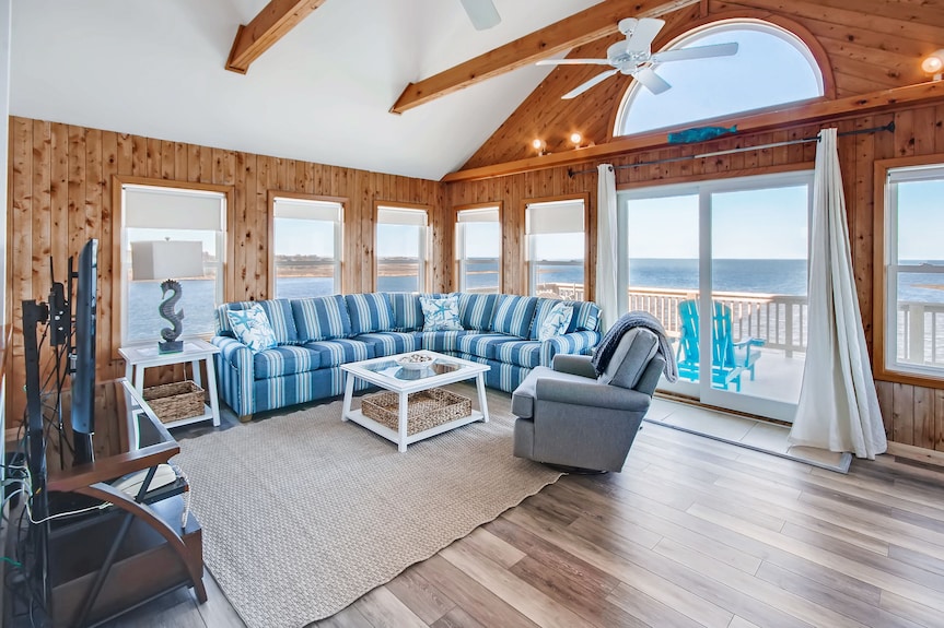 Perfecto Para Deportes De Viento Y Pesca! Soundfront En Avon W / Boat Dock, Vista Impresionante - Outer Banks, NC