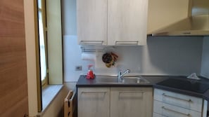 Apartamento, no piso térreo (Art Noveau Studio Apartment) | Cozinha privada | Refrigerador em uma área comum, micro-ondas em uma área comum