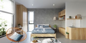 Quarto Deluxe (C) | Lençóis de algodão egípcio, roupa de alta qualidade 