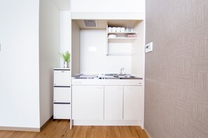 Apartamento (9 people) | Cozinha privada | Geladeira, micro-ondas, cooktop, chapa